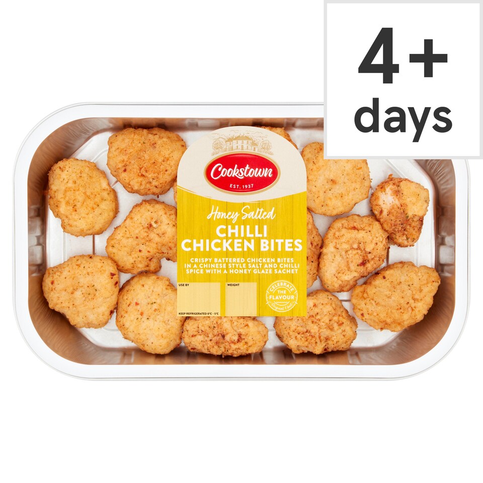 Cookstown Chicken Bites Honey Salted Chilli 355G - Tesco Groceries