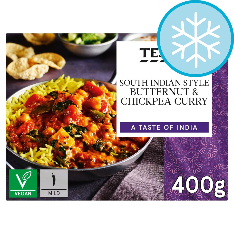Tesco South Indian Style Butternut and Chickpea Curry 400g - Tesco ...