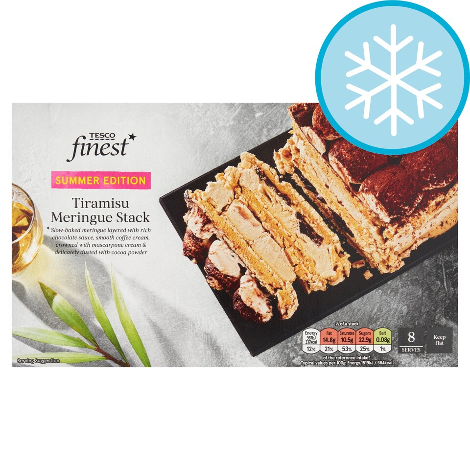 Tesco Finest Tiramisu Meringue Stack 520g - Tesco Groceries