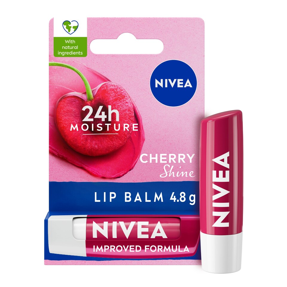 Nivea Cherry Shine Lip Balm 48g Tesco Groceries