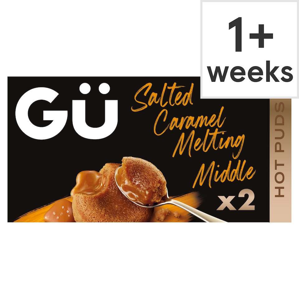 Gu Puddings Salted Caramel Melting Middle 2X95g - Tesco Groceries