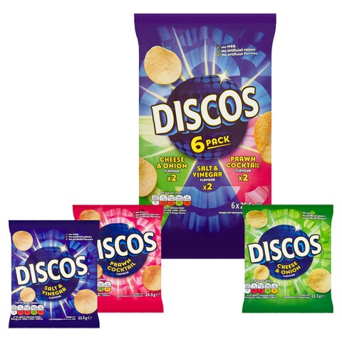Discos Assorted Crisps 6X25.5G - Tesco Groceries