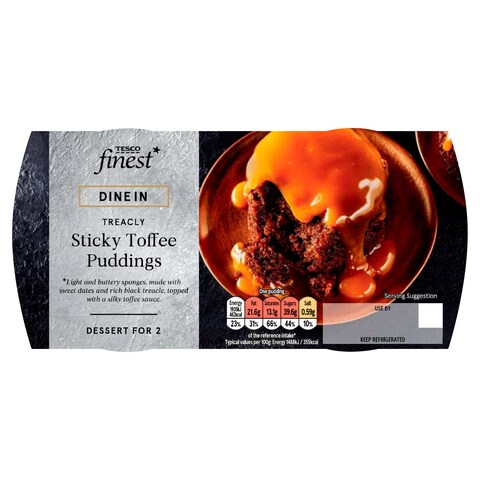 Tesco Finest Dine In Sticky Toffee Puddings 260g - Tesco Groceries