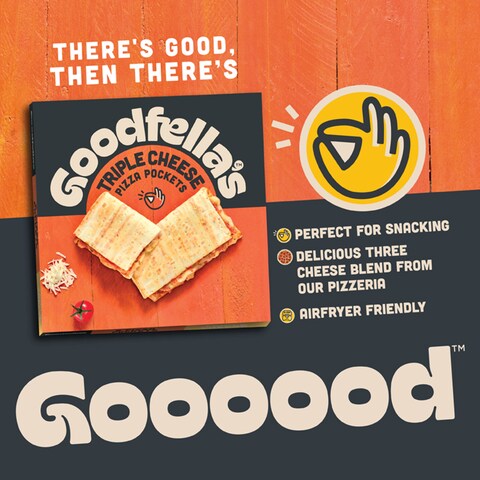 Goodfella's Pizza Pockets Triple Cheese 2 Pack 250G - Tesco Groceries