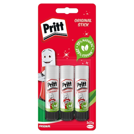Pritt Stick 22G 3 Pack - Tesco Groceries