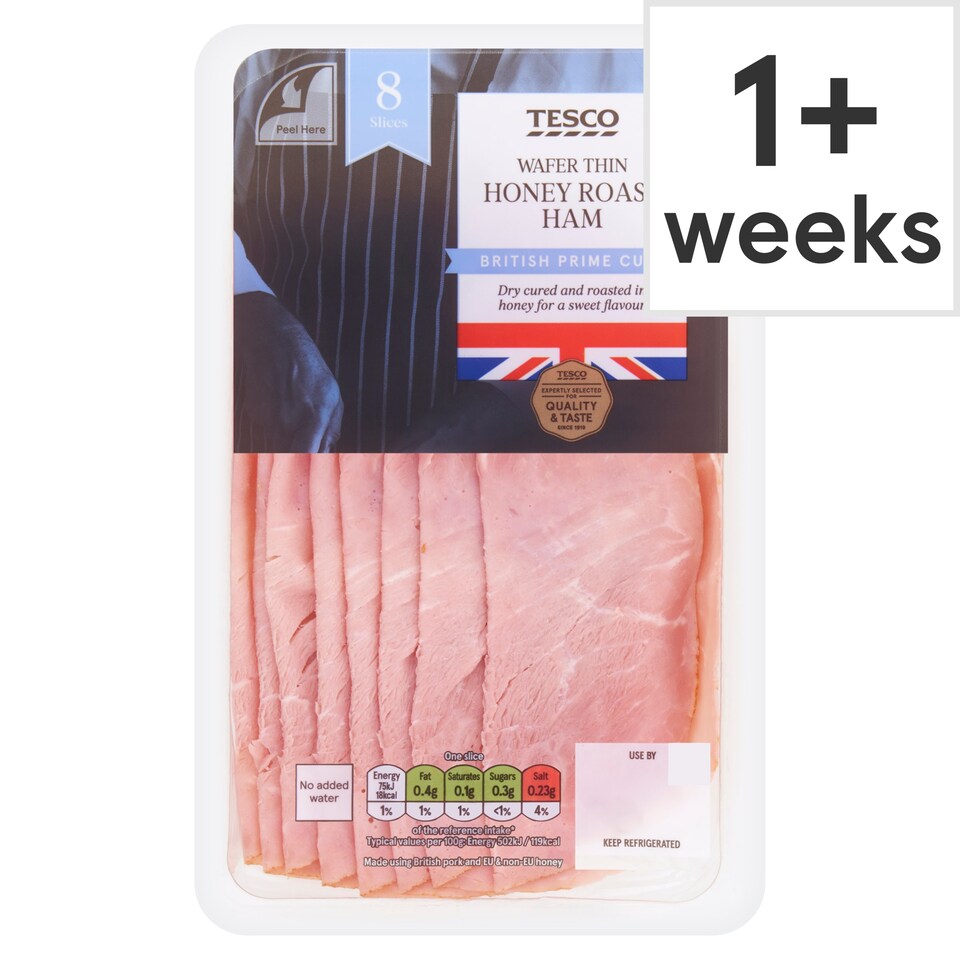 Tesco British Prime Cuts Wafer Thin Honey Roast Ham 120g - Tesco Groceries