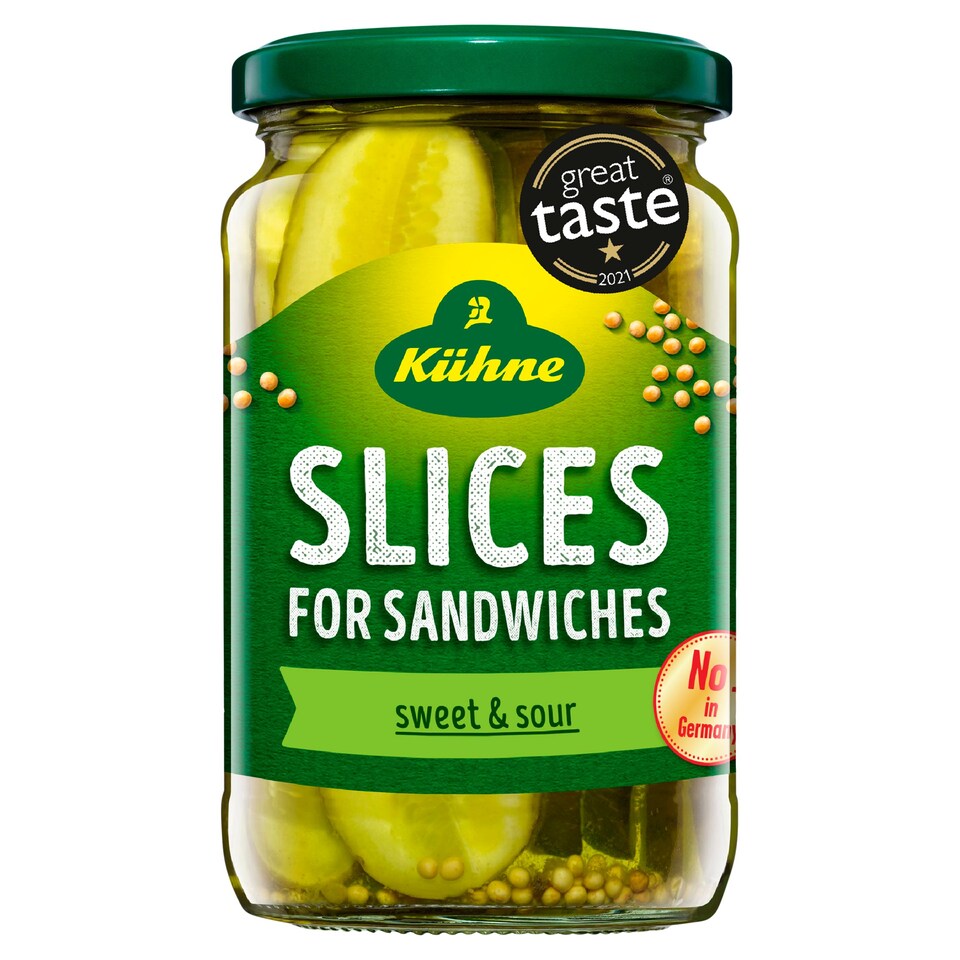 Kuhne Gherkin Slices 330G - Tesco Groceries