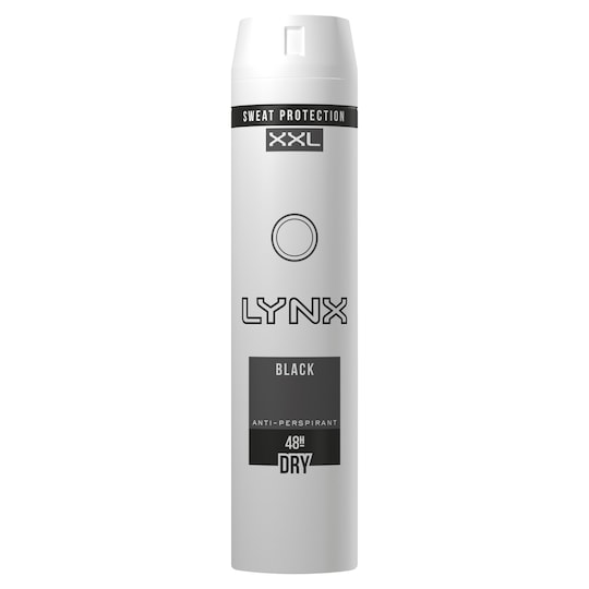 Lynx Black Antiperspirant Deodorant Spray 250Ml - Tesco Groceries