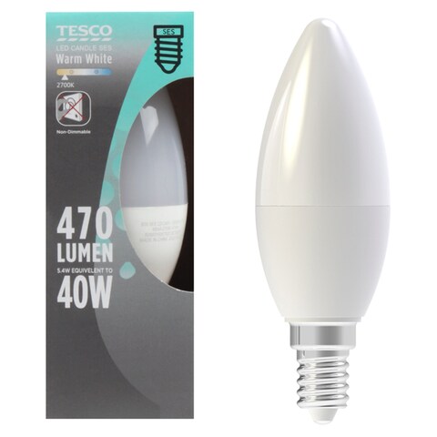Tesco Led Candle 40W Small Edisonscrew - Tesco Groceries