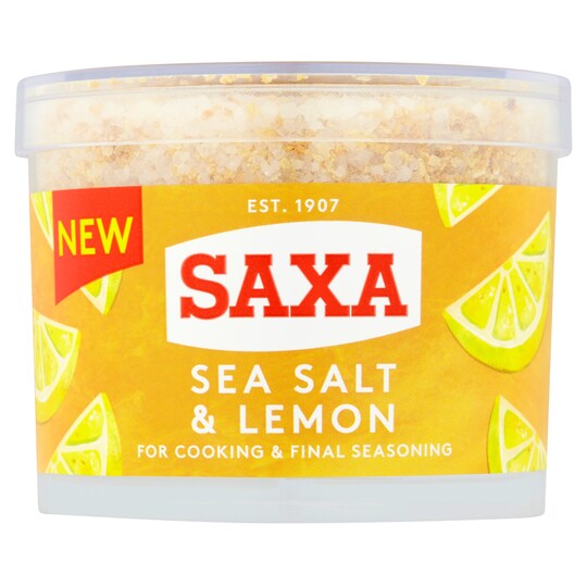 Saxa Sea Salt And Lemon 90G - Tesco Groceries