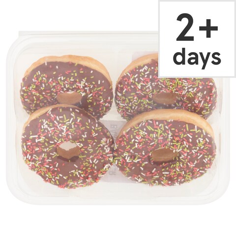 Tesco Christmas Doughnuts 4 Pack - Tesco Groceries
