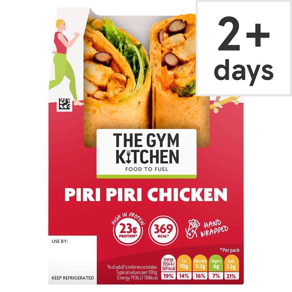 The Gym Kitchen Piri Piri Chicken Chilled Wrap 300g - Tesco Groceries