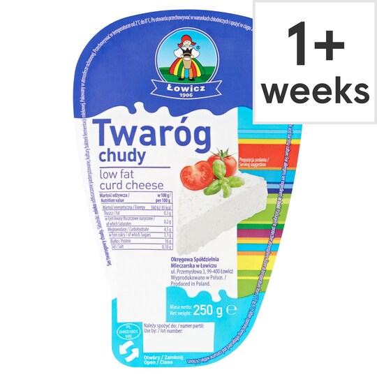 Lowicz Twarog Fat Free Curd Cheese 250G - Tesco Groceries