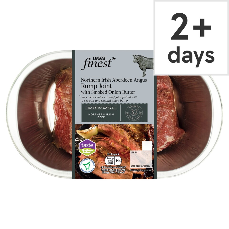 Tesco Finest Northern Irish Aberdeen Angus Rump Joint With Smoked Onion ...
