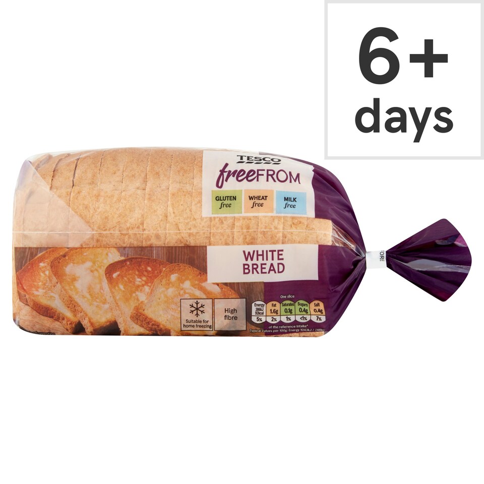 Tesco Free From Sliced White Bread 550G - Tesco Groceries