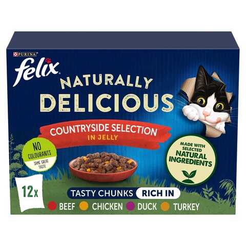 Felix Cat Food Countryside Selection In Jelly 12X80g - Tesco Groceries