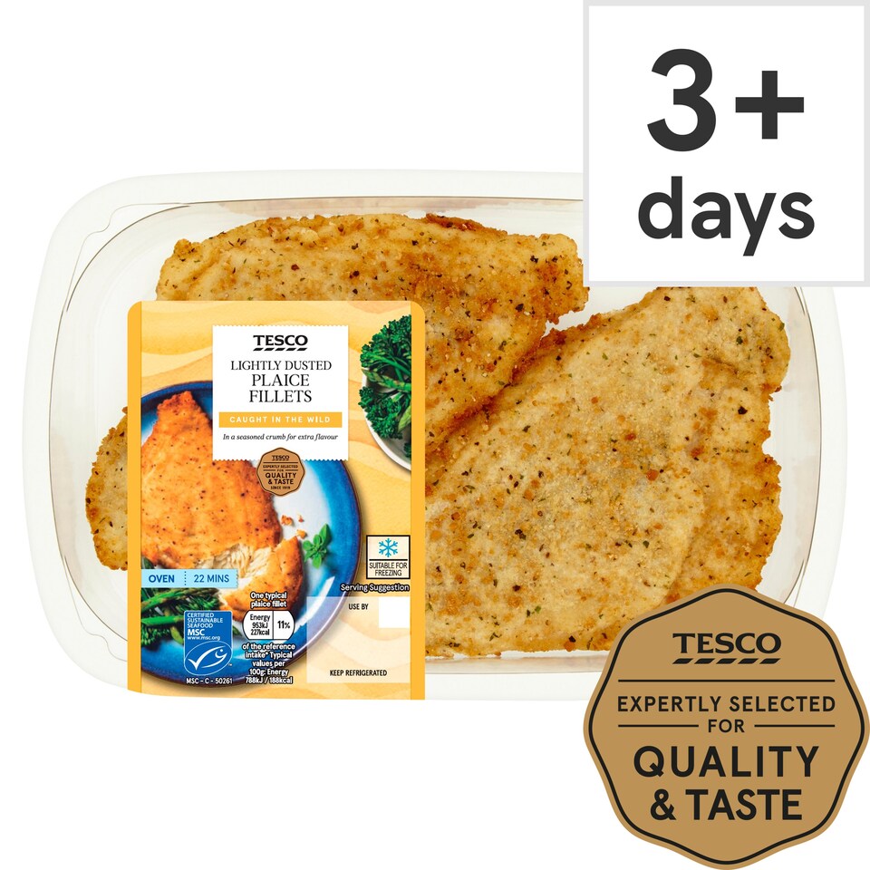 Tesco Lightly Dusted Plaice Fillets 265G - Tesco Groceries