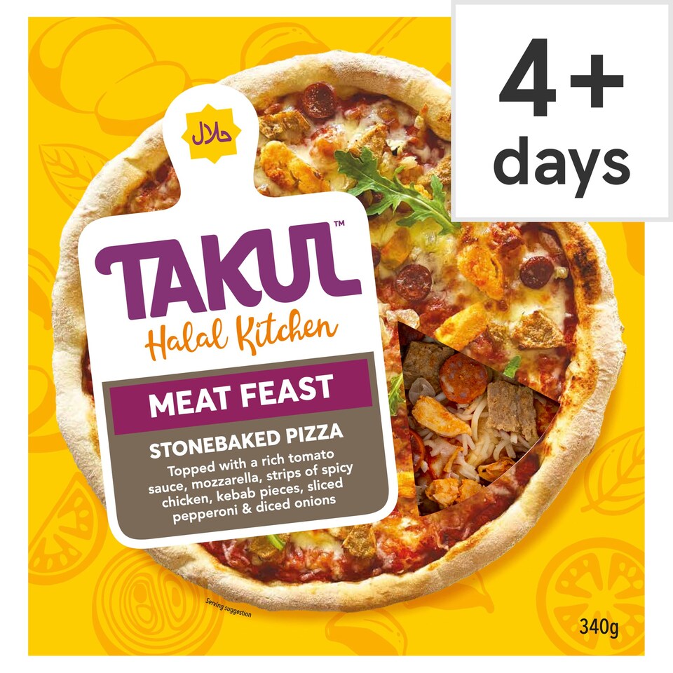 Takul Halal Meat Feast Stonebake Pizza 340G - Tesco Groceries