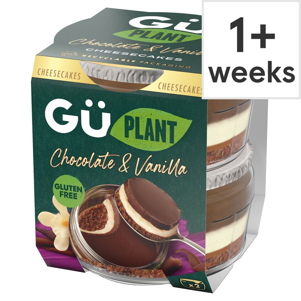 Gu Free From Chocolate & Vanilla Cheesecake 2X82g - Tesco Groceries