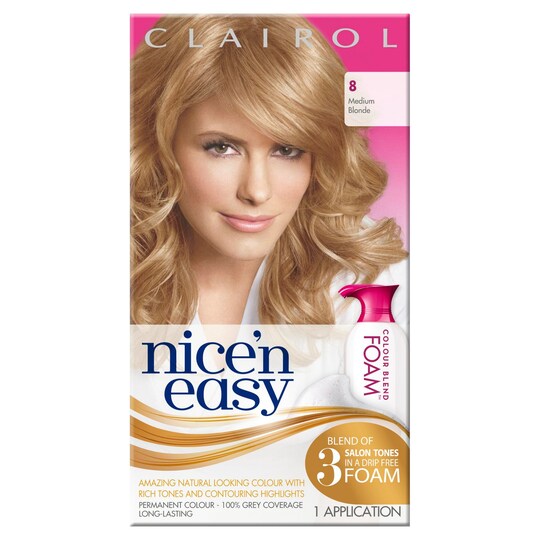 Nice And Easy Colour Blend Foam Medium Blonde 8 - Tesco Groceries