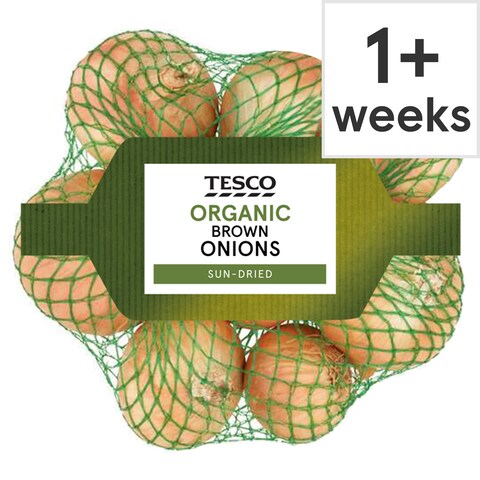 Tesco Organic Brown Onions 750G - Tesco Groceries