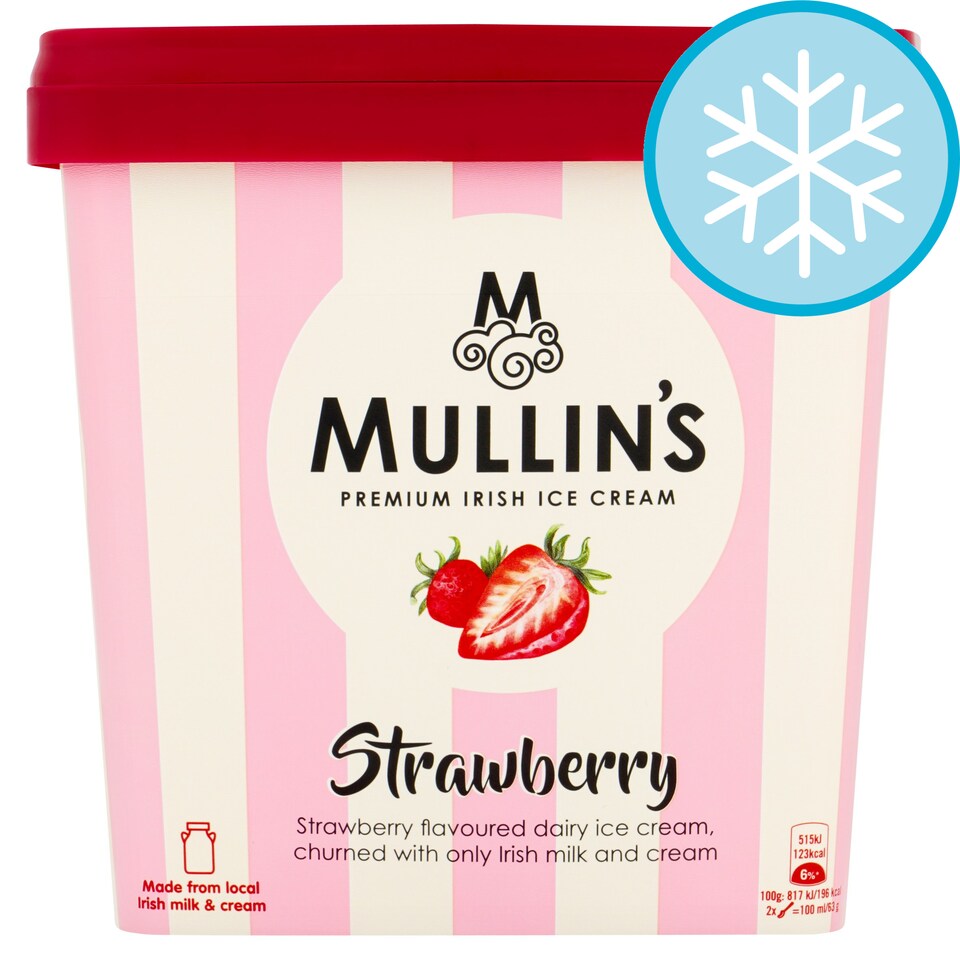 Mullins Strawberry Ice Cream 900Ml - Tesco Groceries