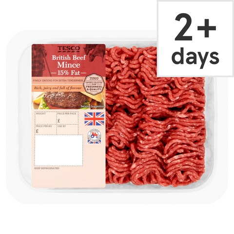 Tesco Beef Steak Mince 500G 15% Fat - Tesco Groceries
