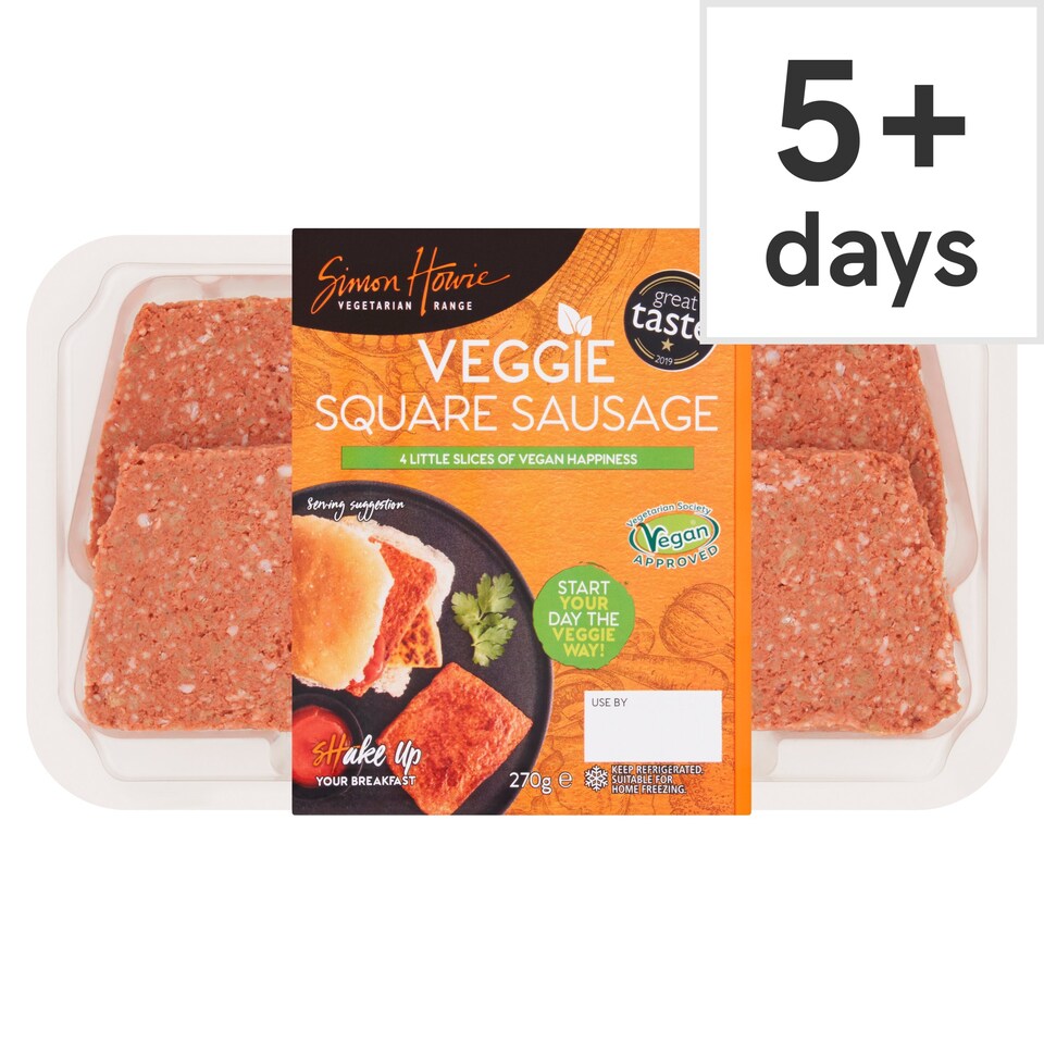 Simon Howie Vegetarian Square Sausages 270G - Tesco Groceries