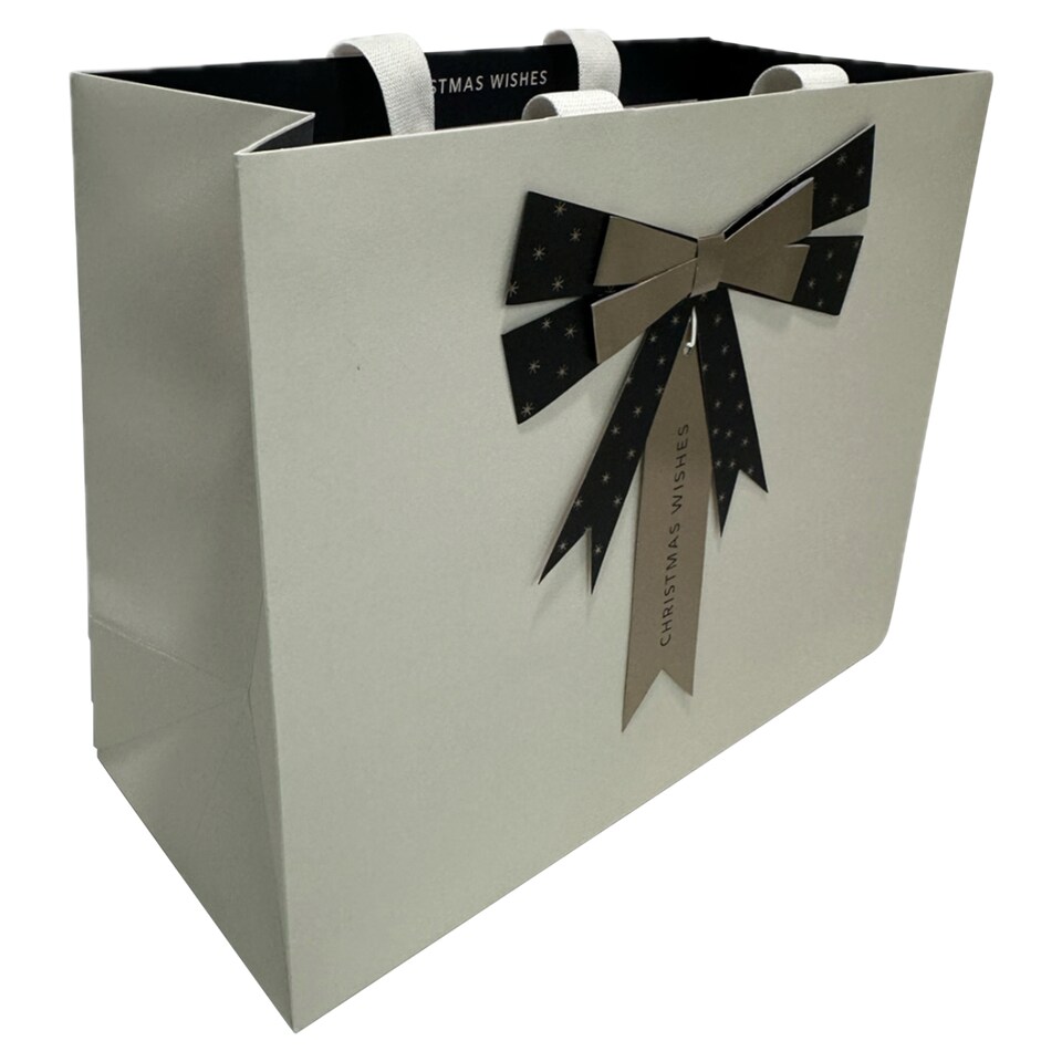 Tesco 3D Bow Large Christmas Gift Bag - Tesco Groceries
