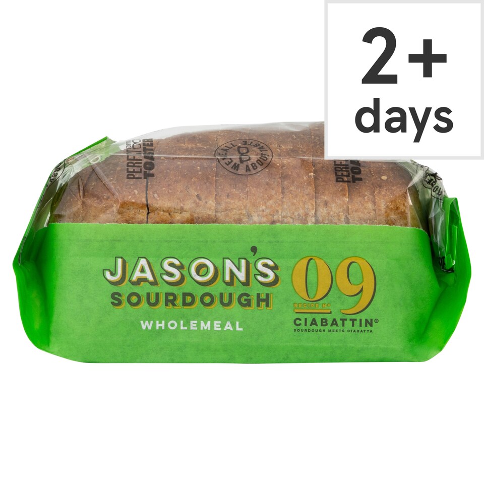Jason's Recipe No 09 Wholemeal Sourdough Ciabattin Bread 580g - Tesco ...