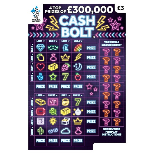 Cash Bolt Scratchcard - Tesco Groceries