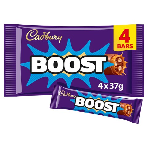 Cadbury Boost Chocolate Bar 4 Pack Multipack 148g - Tesco Groceries