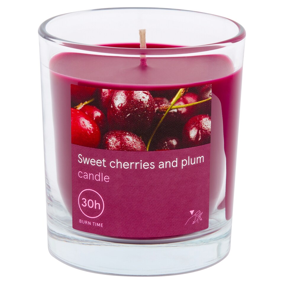 Tesco Scented Candle Sweet Cherries And Plum - Tesco Groceries