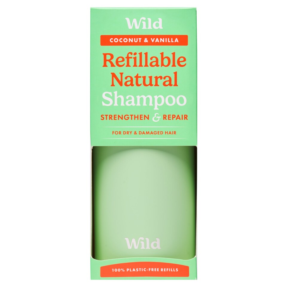 Wild Refillable Natural Shampoo - Coconut & Vanilla 350ml - Tesco Groceries