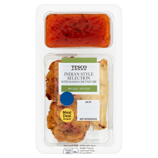 Tesco Indian Style Selection With Mango Dip 95G - Tesco Groceries