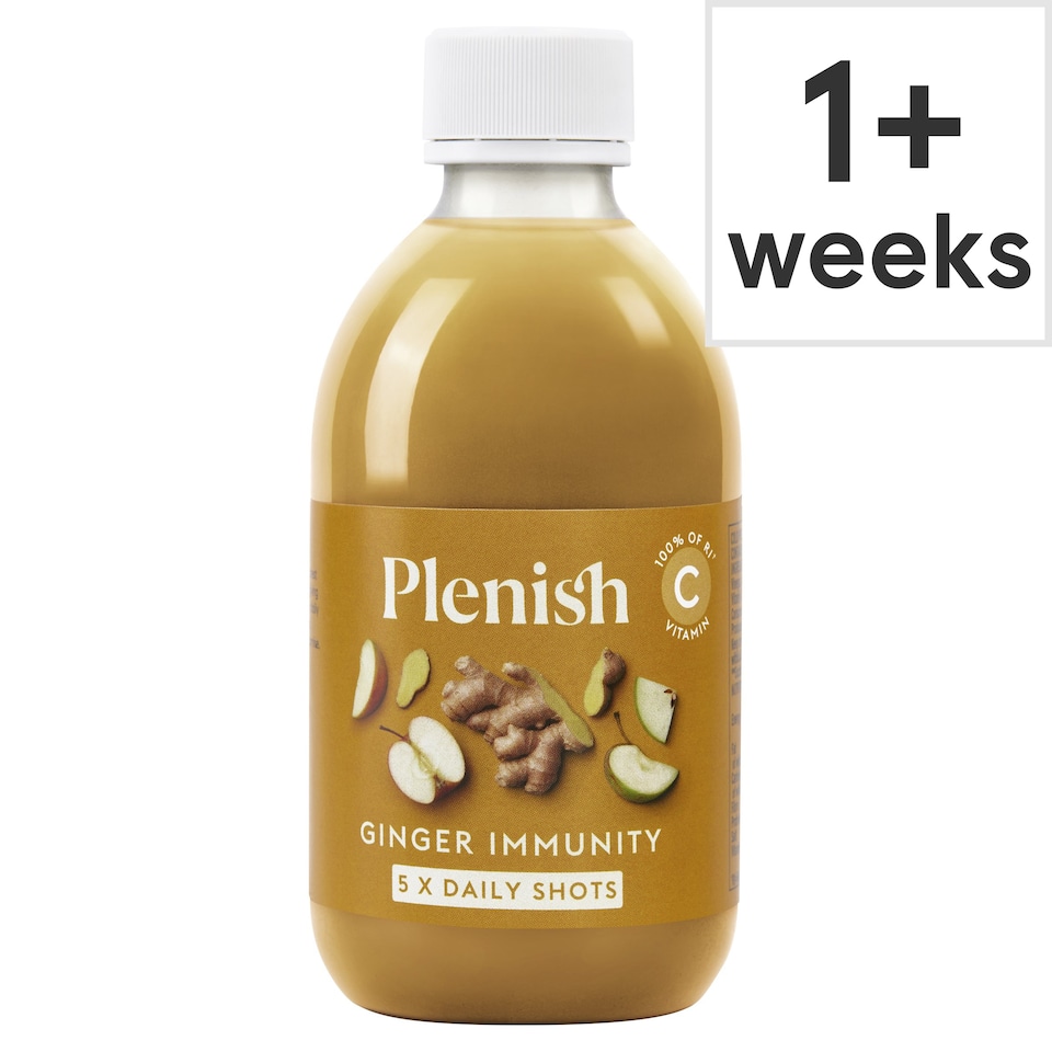 Plenish 5 Shots Ginger Immunity 300Ml - Tesco Groceries