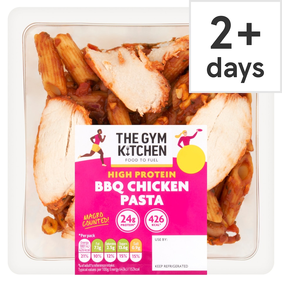 The Gym Kitchen High Protein BBQ Chicken Pasta 280g - Tesco Groceries