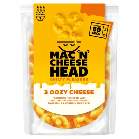 Mac 'N' Cheese Head Macaroni & 3 Oozy Cheese 200g - Tesco Groceries