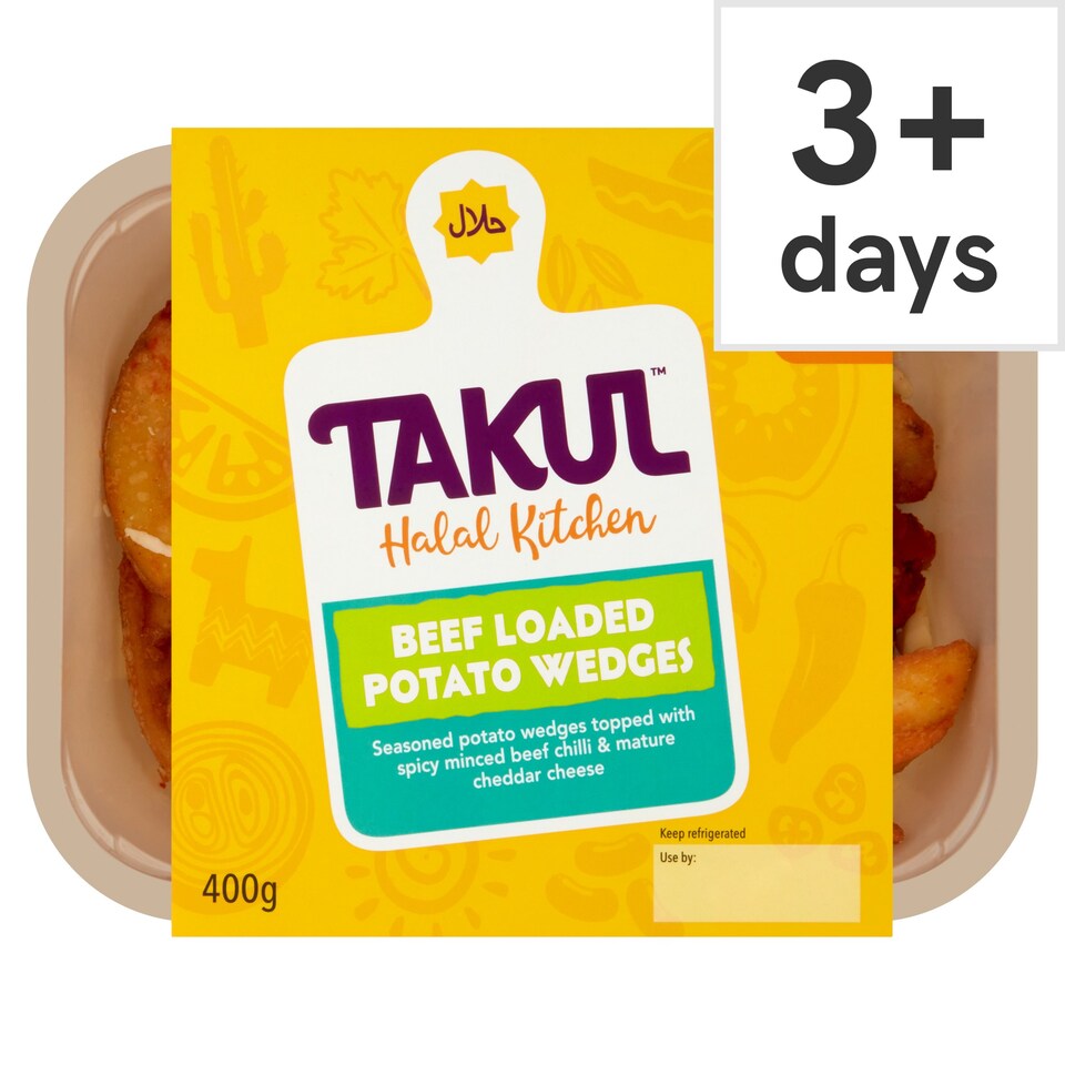 Takul Halal Kitchen Beef Load Potato Wedges400g - Tesco Groceries