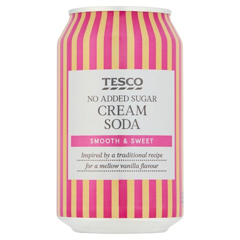 Tesco No Added Sugar Cream Soda 330Ml - Tesco Groceries