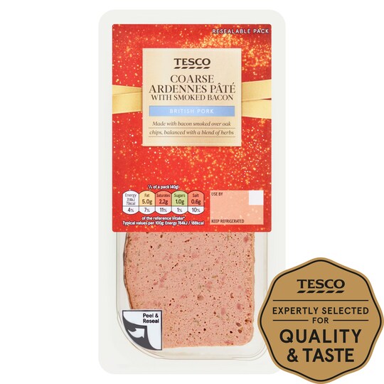 Tesco Ardennes & Smoked Bacon Pate 200G - Tesco Groceries