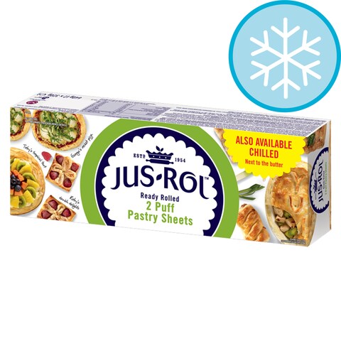 Jus-Rol Ready Rolled Puff Pastry Sheets 2 Pack 640g - Tesco Groceries