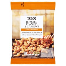 Tesco Honey Roast Peanuts & Cashews 200G - Tesco Groceries