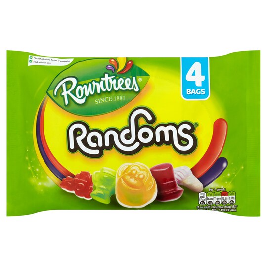 Rowntrees Randoms 4 pack 200grams - Tesco Groceries
