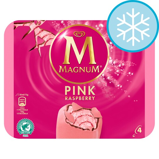 Magnum Pink Raspberry Ice Cream 340Ml - Tesco Groceries