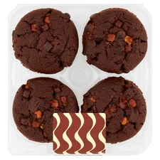 Chocolate Muffins 4 Pack - Tesco Groceries