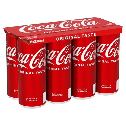 Coca-Cola Original Taste Soft Drink 8 x 330ml - Tesco Groceries