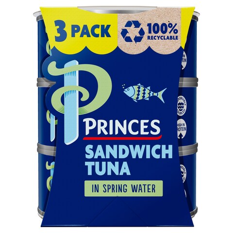 Princes Sandwich Tuna in Spring Water 3 x 140g - Tesco Groceries