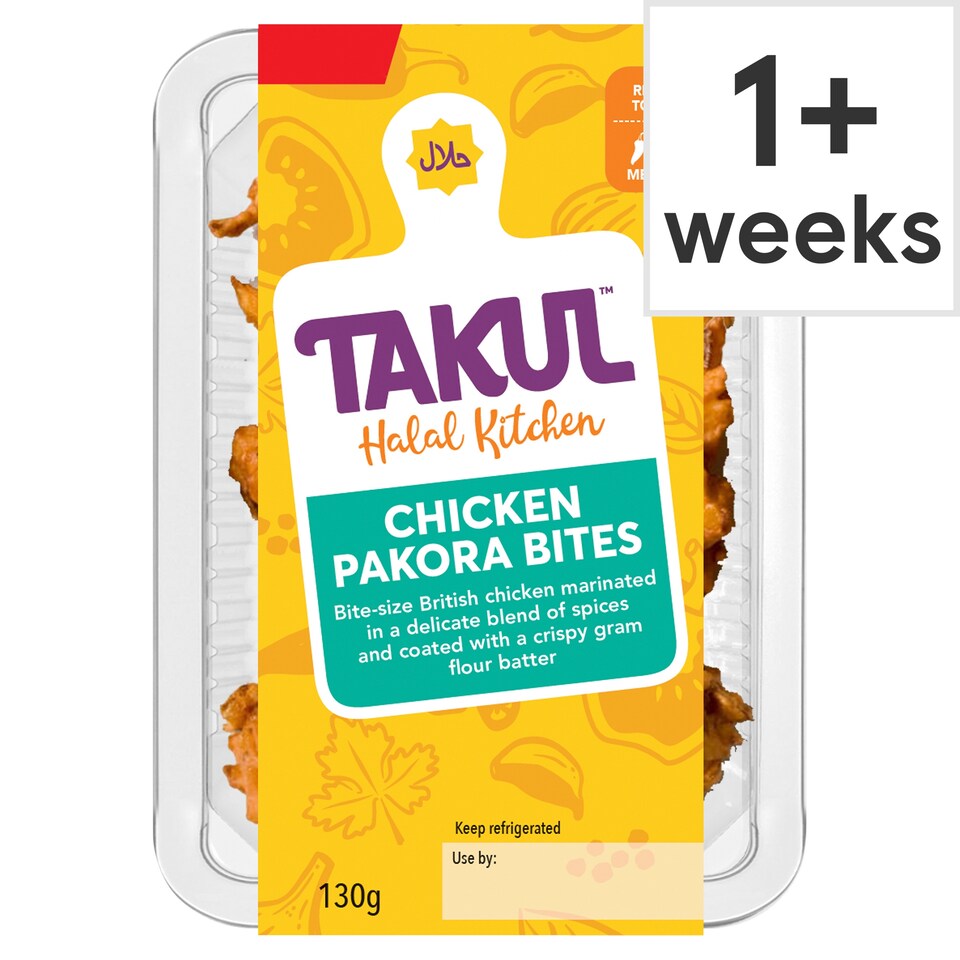 Takul Halal Kitchen Chicken Pakora Bites 130g - Tesco Groceries