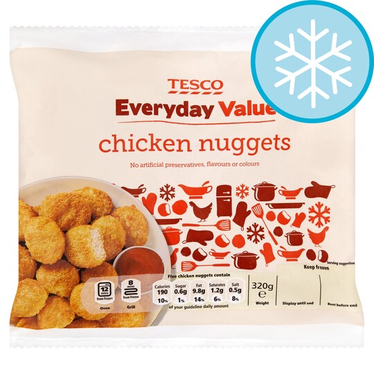 Tesco Every Day Value Breaded Chicken Nuggets 320G - Tesco Groceries